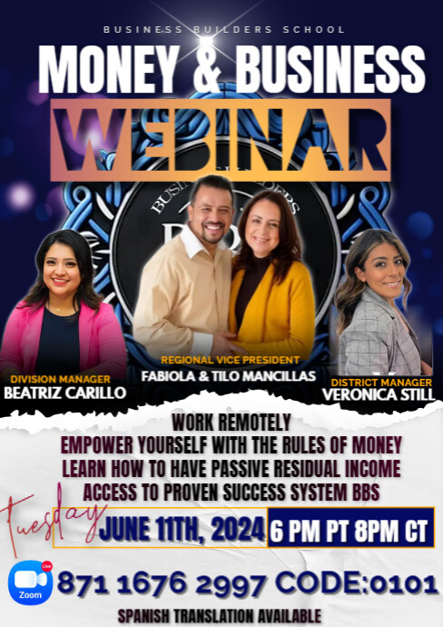 Money & Busines webinar | PosterMyWall