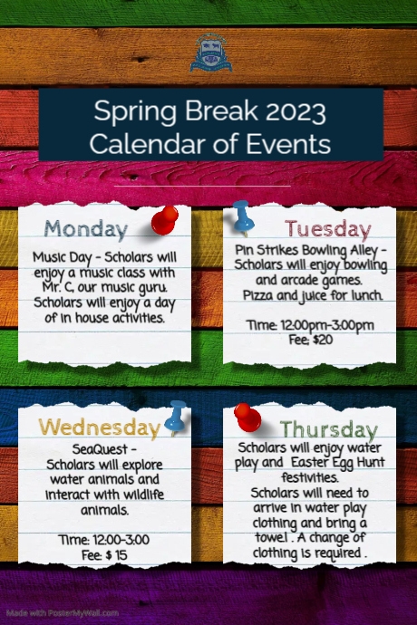 Weekly Schedule Poster Template | PosterMyWall