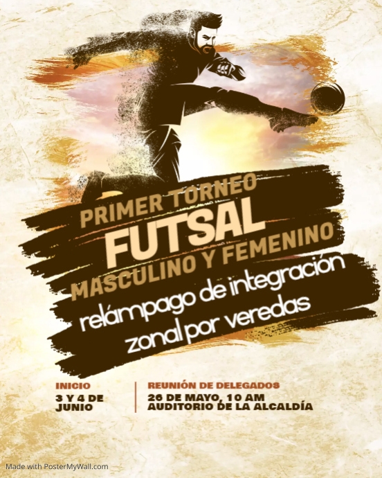 Soccer Futsal Football Tournament Flyer Poster Template | PosterMyWall