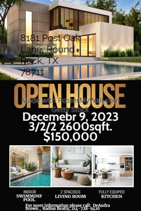 Copy of open house ad, real estate flyer | PosterMyWall