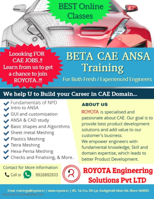 Copy of ANSA training Brochure - Design 2 | PosterMyWall