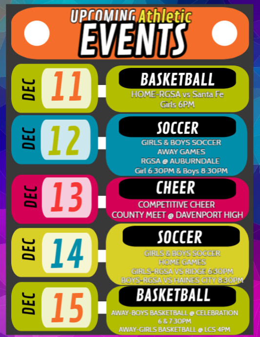 Upcoming Events | PosterMyWall