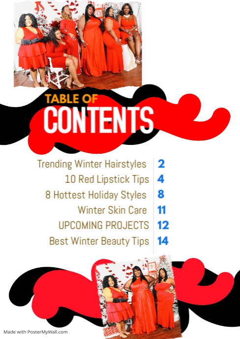 Copy of Table of Contents Template Design | PosterMyWall