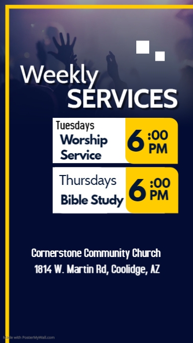Copy of weekly services Flyer | PosterMyWall