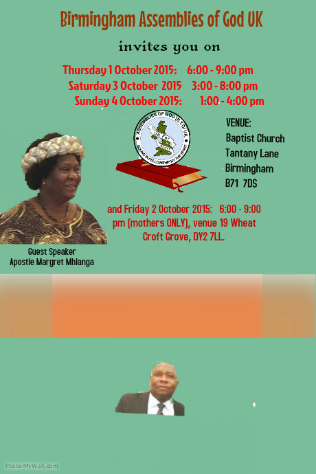 Manchester assemblies of God BTG | PosterMyWall