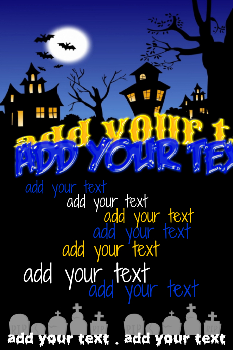 Halloween Haunted House Event Flyer Invitation Template | PosterMyWall