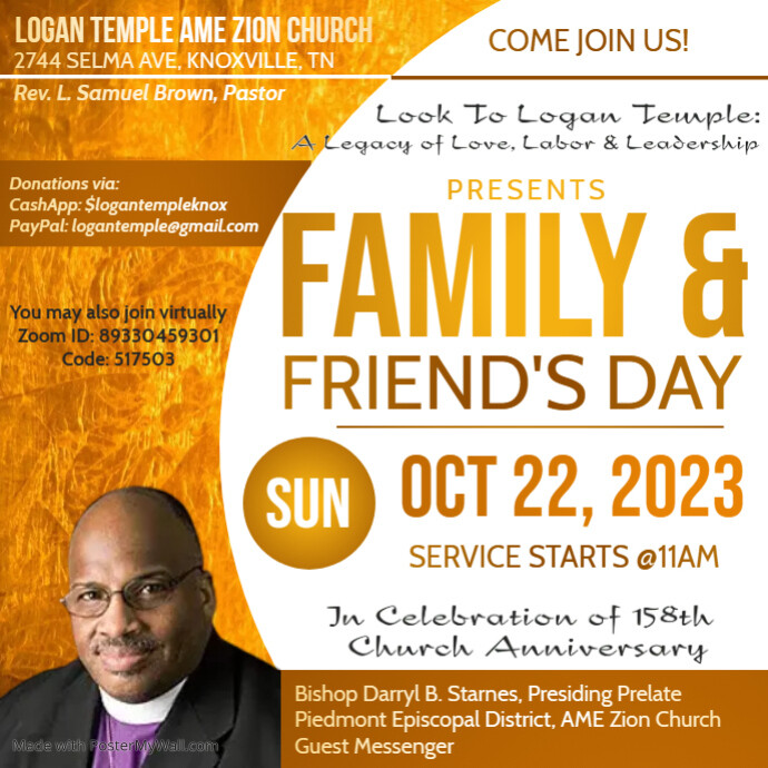 FAMILY & FRIENDS DAY CHURCH FLYER | PosterMyWall