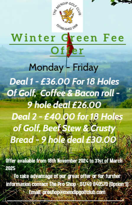 Winter Green Fee Offer | PosterMyWall