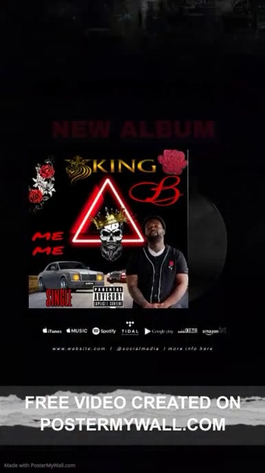 Copy of Copy of "New Single" NEW ALBUM RELEASE PROMO AD | PosterMyWall