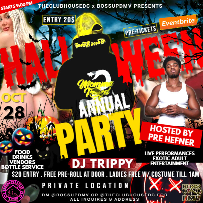 Halloween night club ad (1) | PosterMyWall