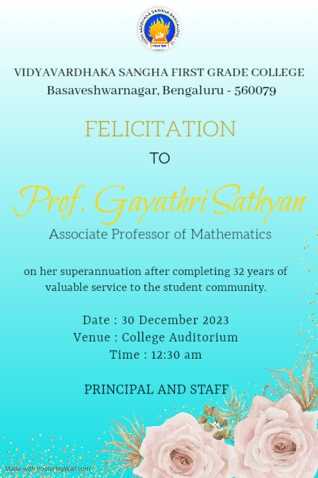 Women's Retirement from Invitation | PosterMyWall