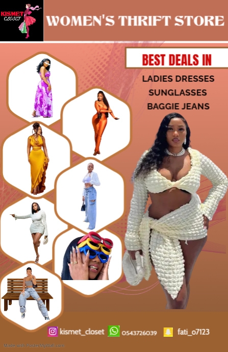 Copy of dress and design store flyer template | PosterMyWall