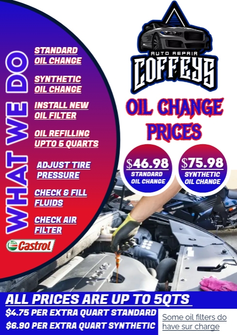 Oil Change Services Flyer | PosterMyWall