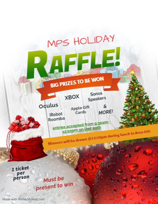Christmas Raffle Instagram Post (1) | PosterMyWall