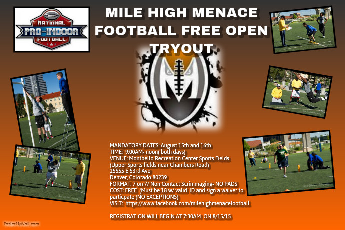 MENACE OPEN TRYOUT! | PosterMyWall
