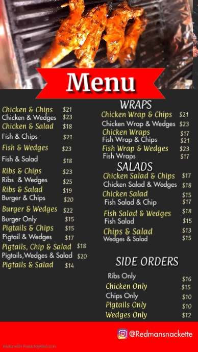 Copy of BBQ menu | PosterMyWall