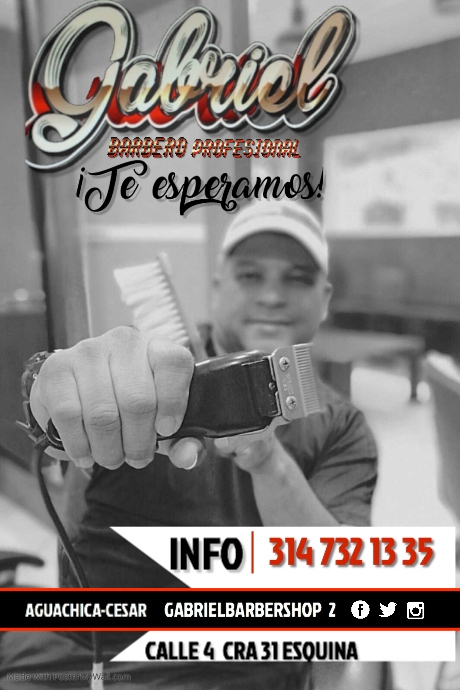 Copy of Red Barber Shop Ad Poster | PosterMyWall