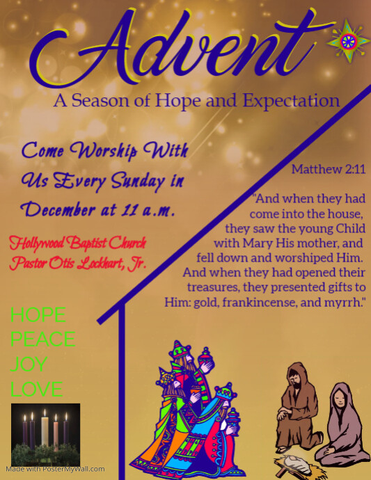 2021 Advent Service | PosterMyWall