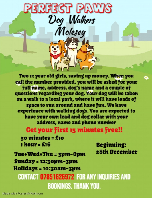 Copy of Perfect Paws | PosterMyWall