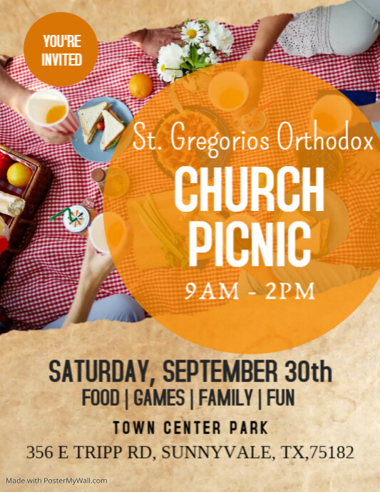 Church Picnic Flyer Templates - Evelynmercy.com