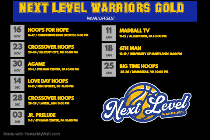 Basketball Sports Team Schedule Template | PosterMyWall