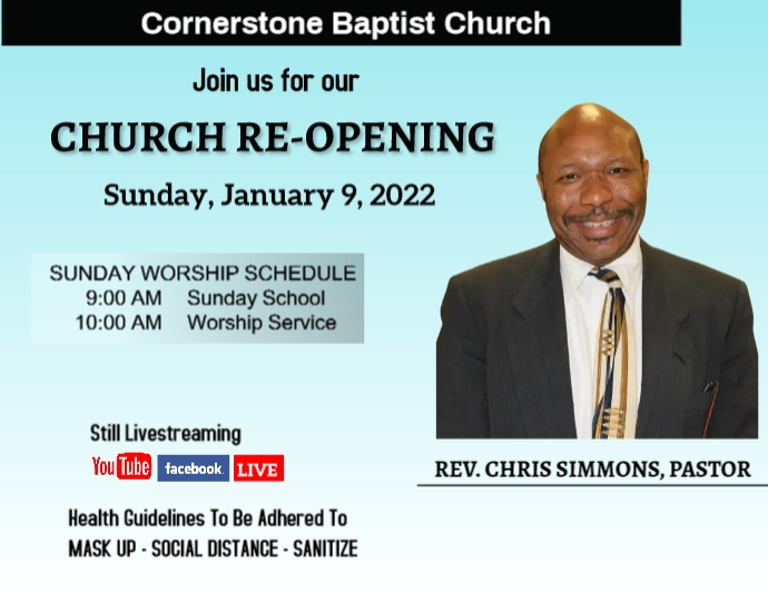 Copy of Copy of Church reopening poster | PosterMyWall