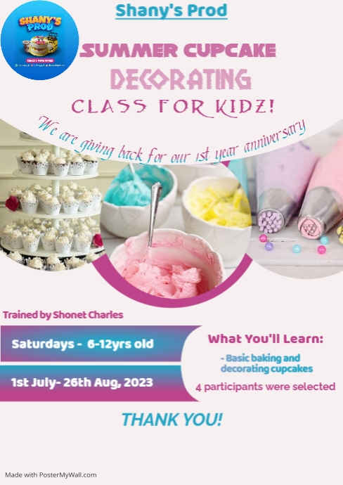 Copy of Cake Decoration Class Flyer | PosterMyWall