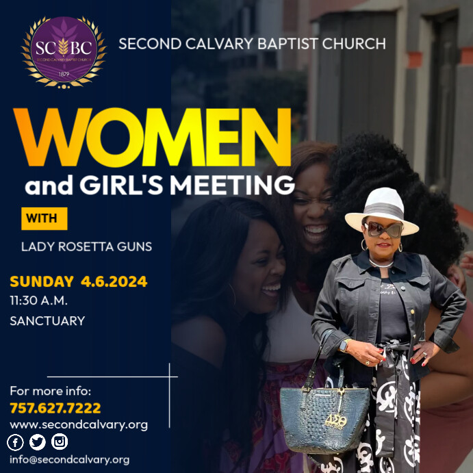 Women and Girls Meeting w/Lady Rosetta | PosterMyWall