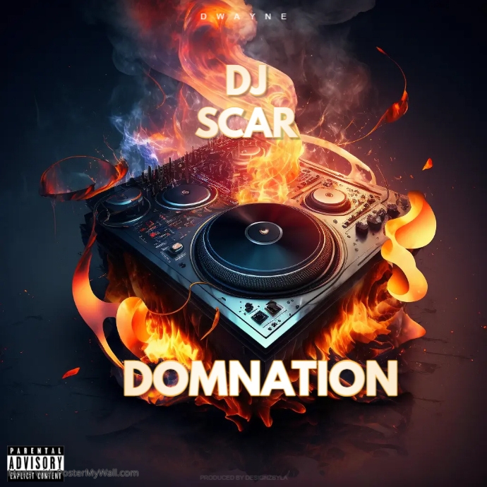 Copy of Burning DJ Equipment Album Cover Design | PosterMyWall