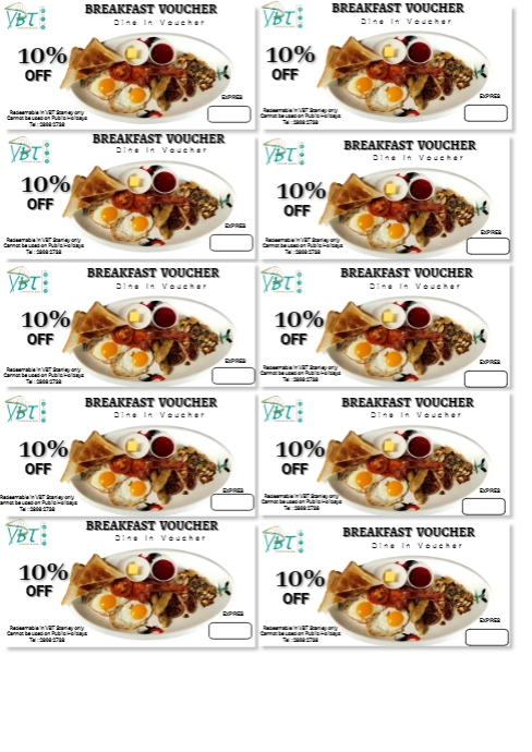 ST - 10% Breakfast Voucher | PosterMyWall