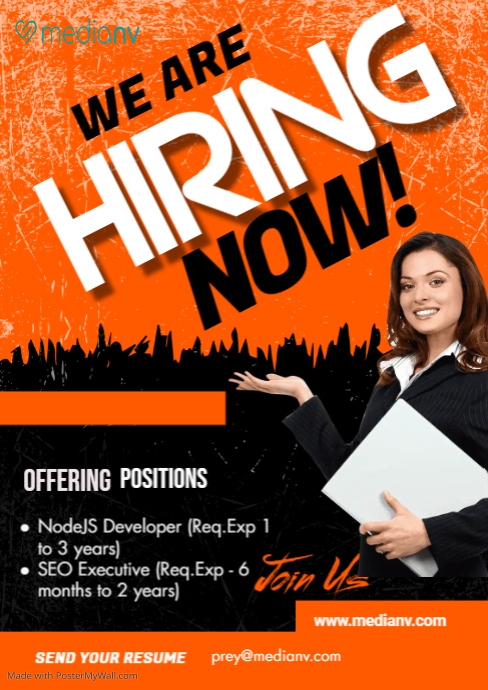 Hiring Flyer Flyer Template | PosterMyWall