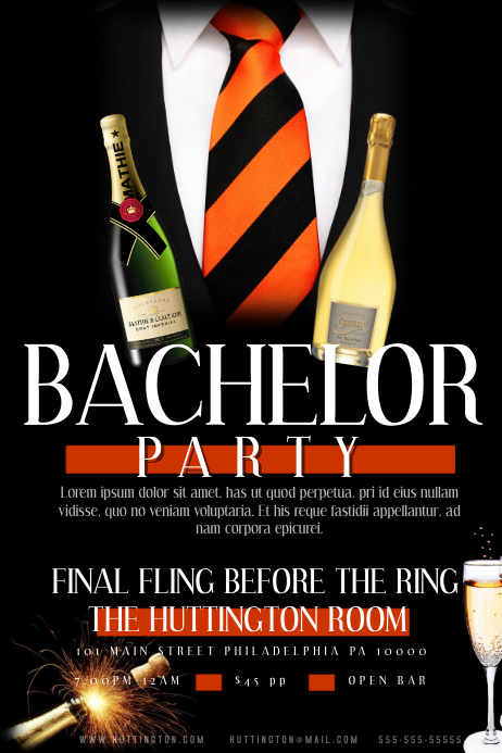 BACHELOR PARTY Template | PosterMyWall