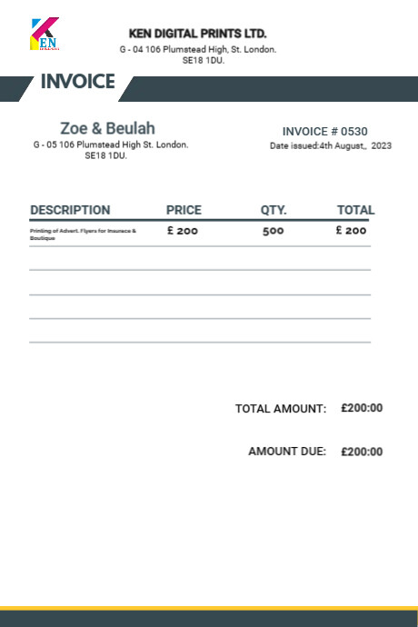 Modern Work Digital Invoice (4) | PosterMyWall