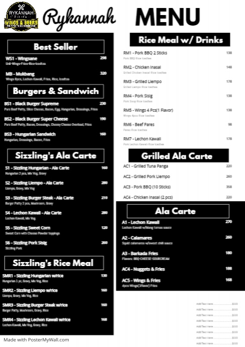 Copy of Copy of Restaurant Menu | PosterMyWall