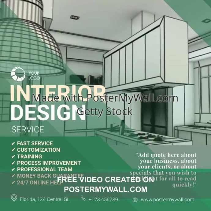 Interior design service video ad | PosterMyWall
