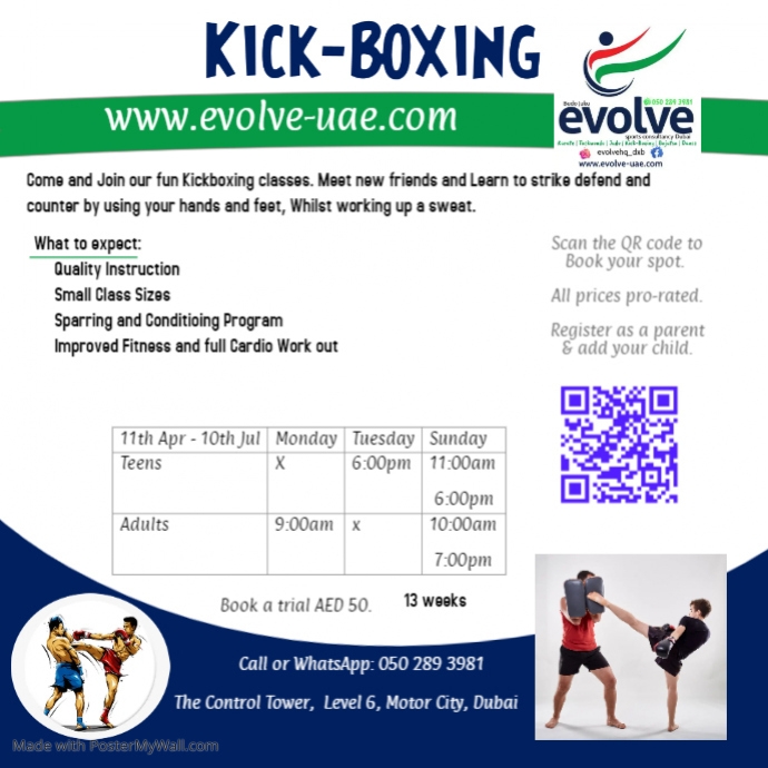 Copy of Term 3 Kick Boxing Flyer without Prices | PosterMyWall