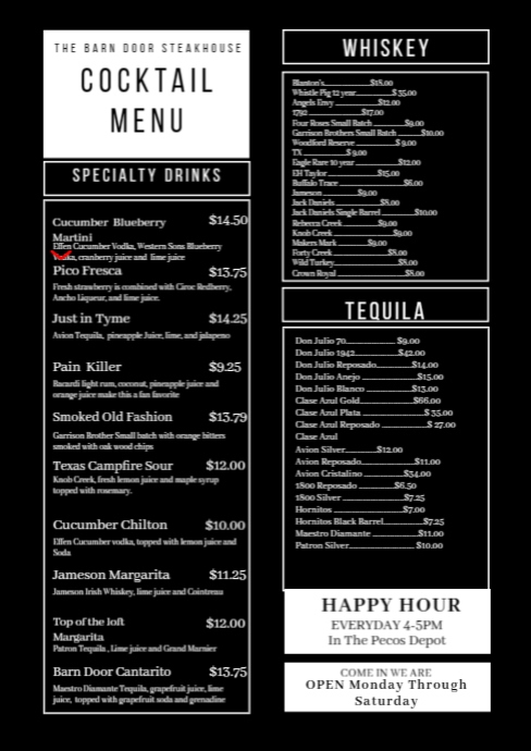 Copy of Food & Beverage Food Menu Template | PosterMyWall