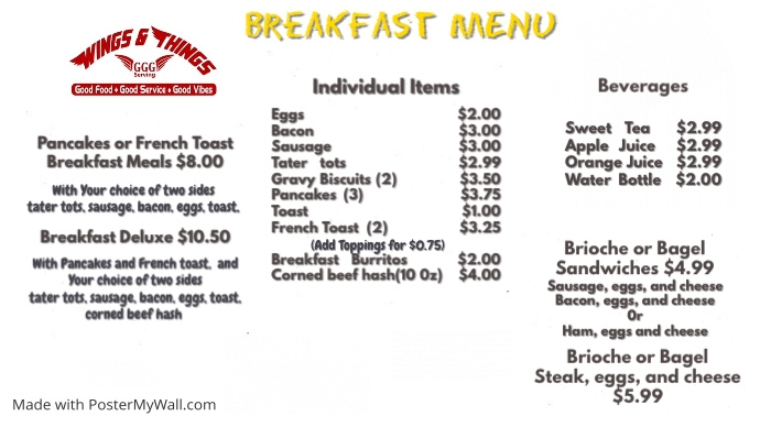 Copy of Copy of Breakfast Digital Menu Template | PosterMyWall