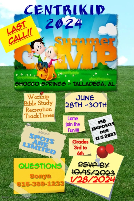 Summer camp / church camp / kids just having fun / | PosterMyWall