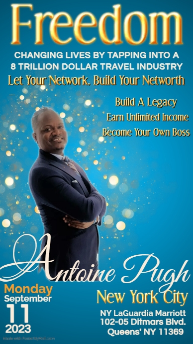 Blue Magazine Funeral Announcement (1) | PosterMyWall