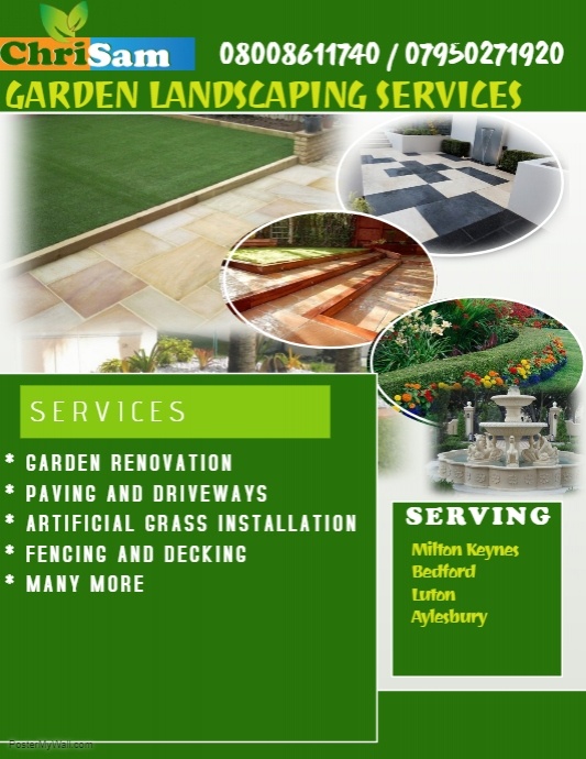 SAM LANDSCAPING | PosterMyWall