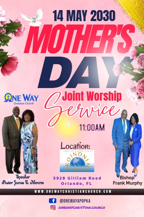 Mother's Day Church Service Template | PosterMyWall