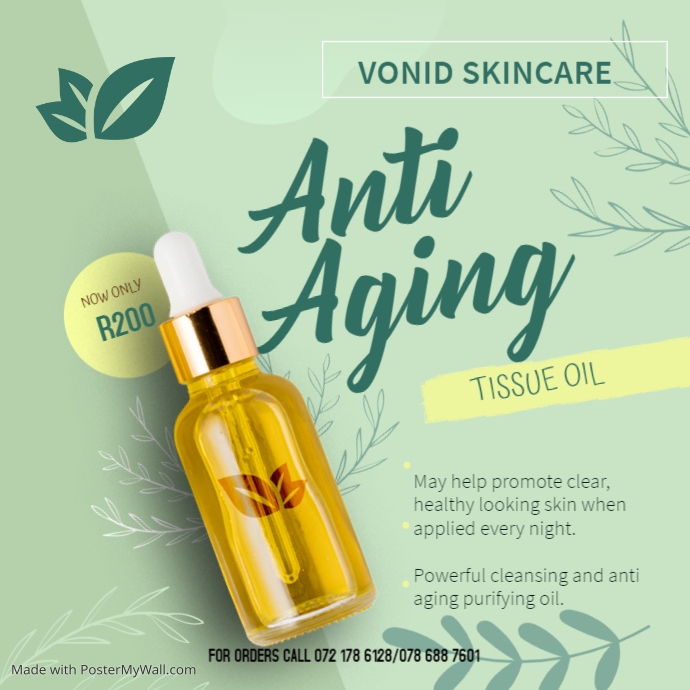 Copy of Anti Aging Skin Care Essential Oil Ad | PosterMyWall