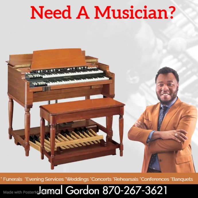 Church Organist Needed | PosterMyWall