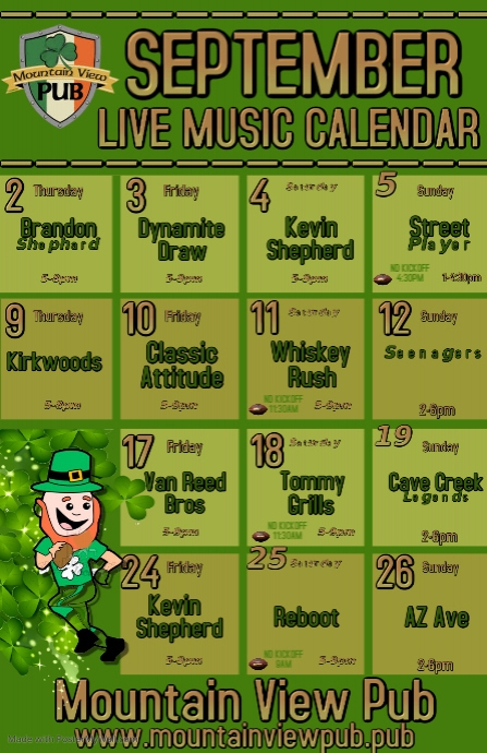 Copy of Copy of Video September Upcoming Events Calendar | PosterMyWall