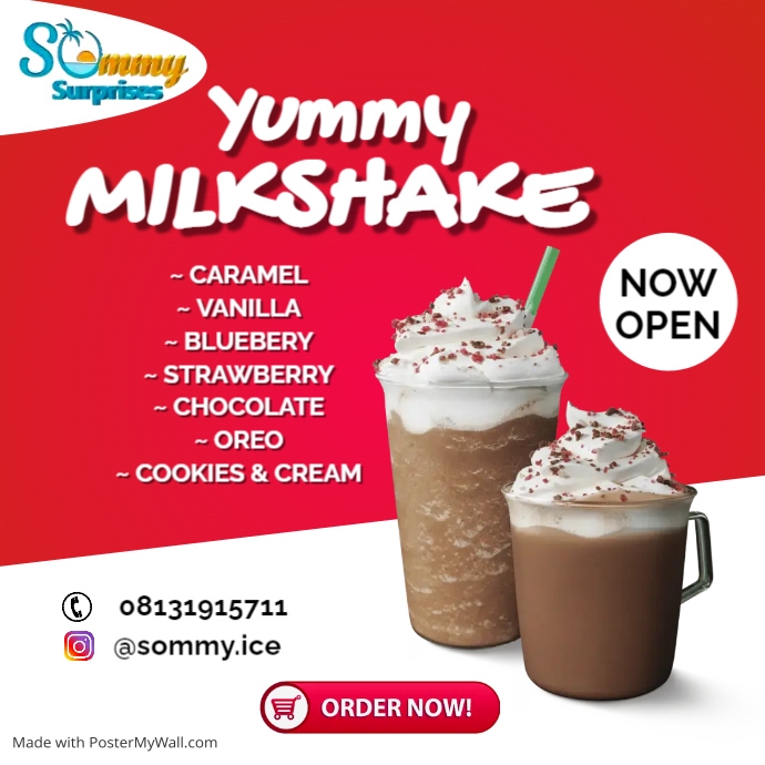 YUMMY MILKSHAKE FLYER | PosterMyWall