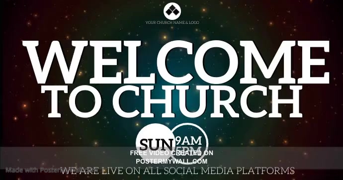 WELCOME TO CHURCH SLIDE TEMPLATE | PosterMyWall