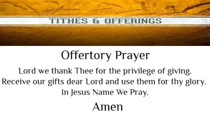 Copy of Offertory Prayer | PosterMyWall