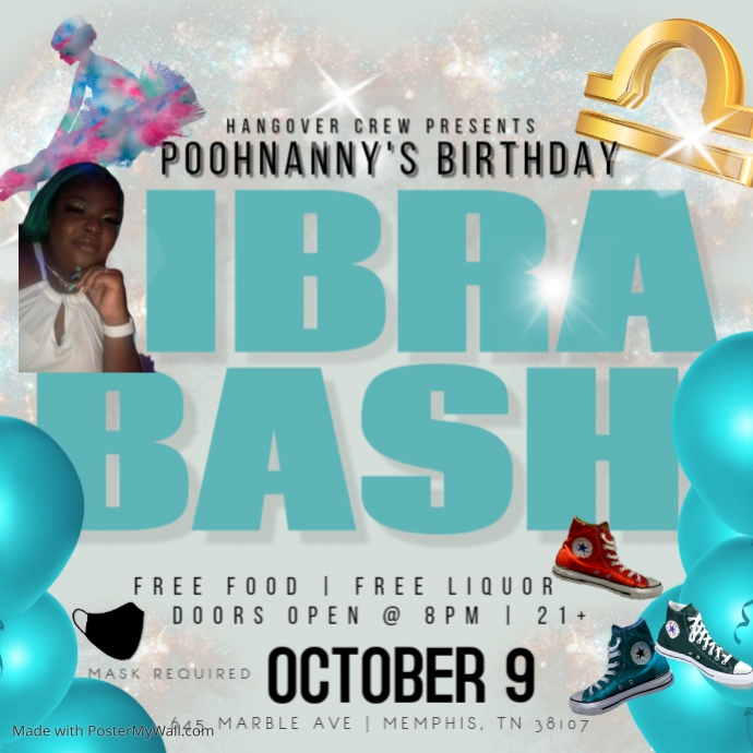 Copy of LIBRA BIRTHDAY BASH | PosterMyWall