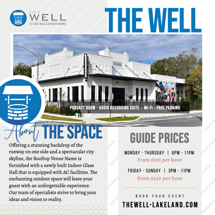 Copy of Green Venue for Hire Ad Instagram Image | PosterMyWall